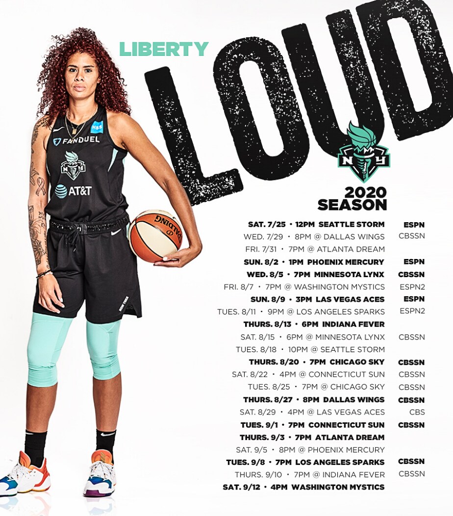 New York Liberty Announce 2020 Schedule