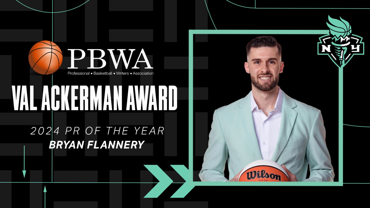 Bryan Flannery Wins PBWA’s Val Ackerman Award