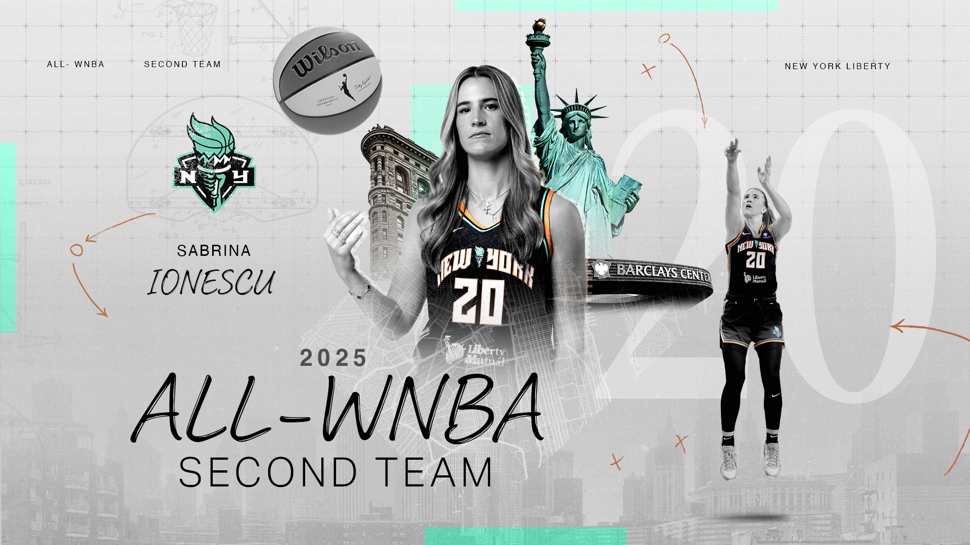 Sabrina Ionescu Named to 2025 All-WNBA Second Team