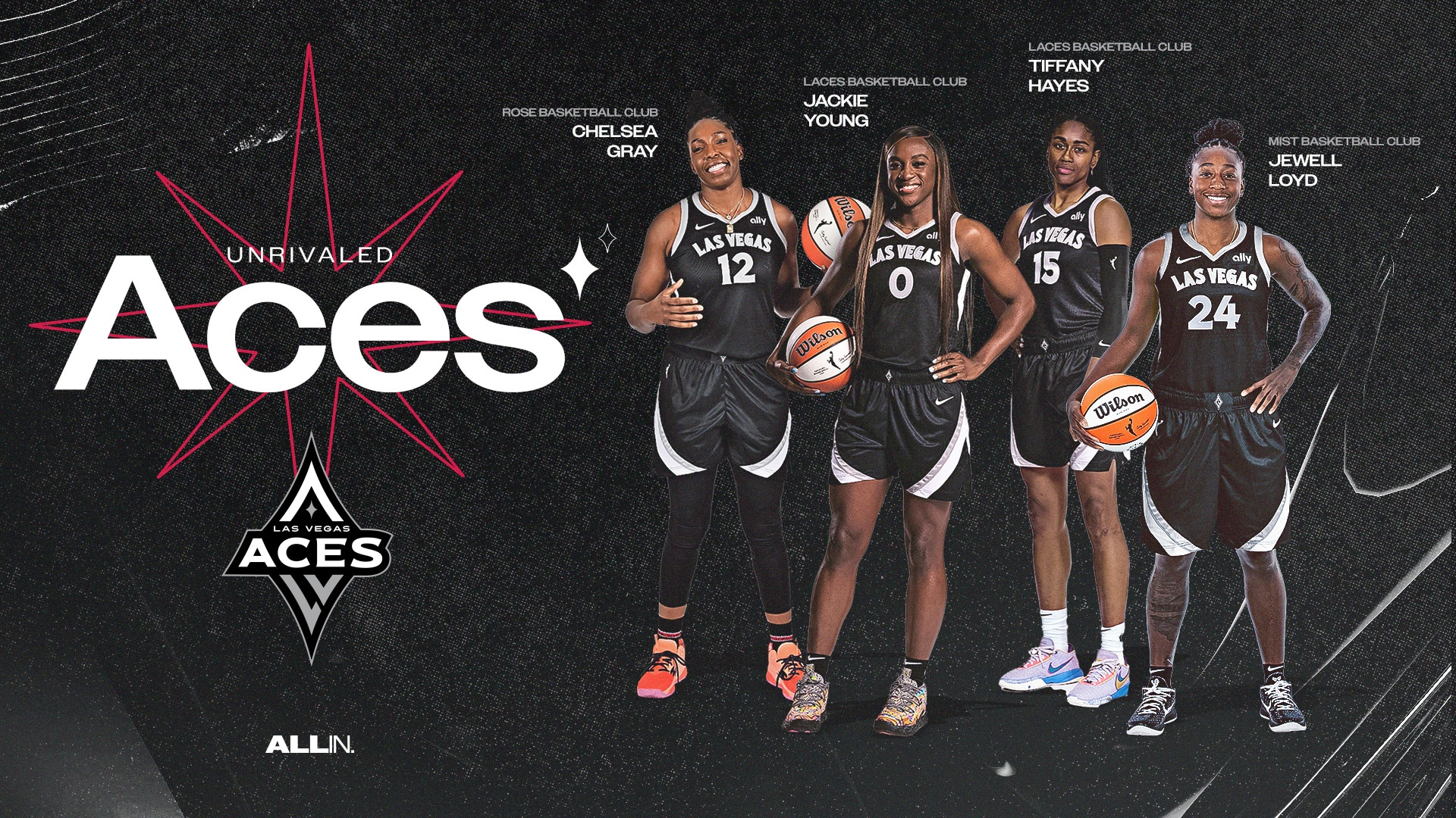 Aces Away: Chelsea Gray, Tiffany Hayes, Jewell Loyd and Jackie Young in ...