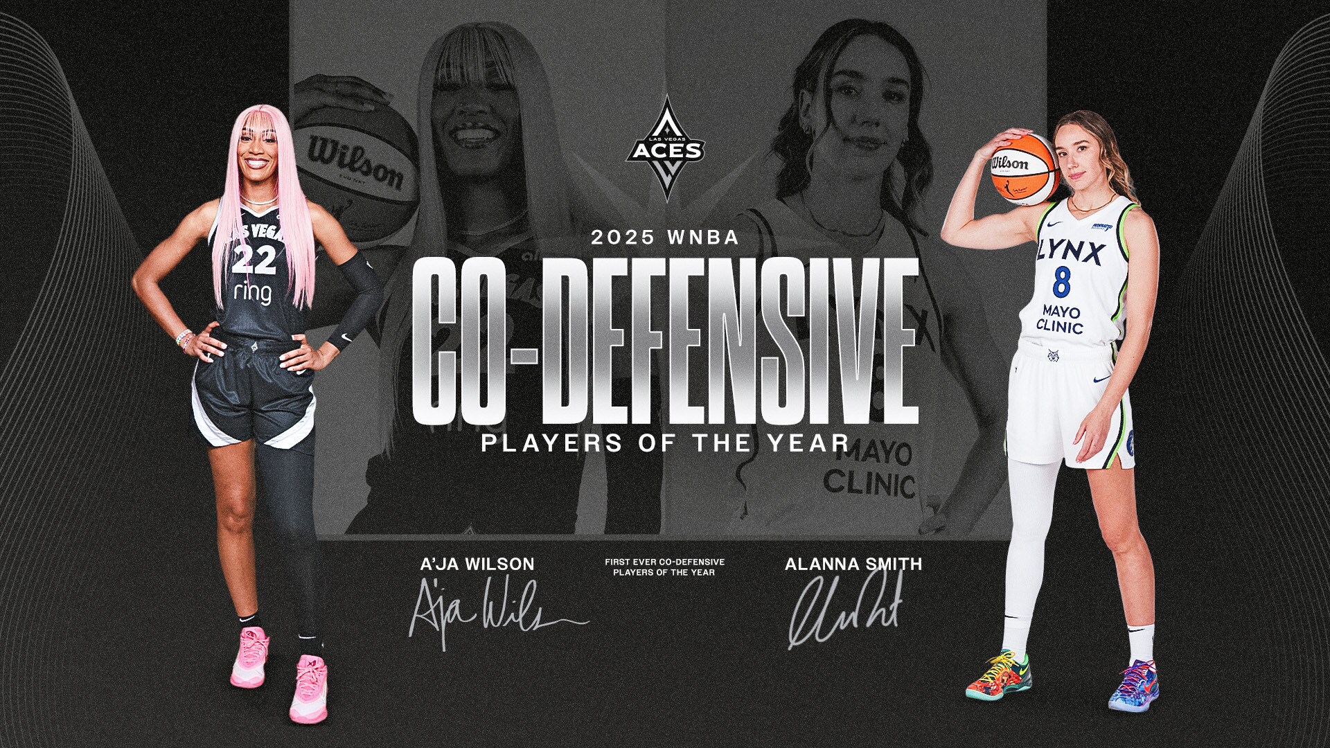 A’ja Wilson Earns 2025 Kia WNBA Co-Defensive Player of the Year Award