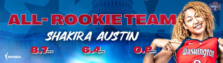 SHAKIRA AUSTIN NAMED TO WNBA ALL-ROOKIE TEAM