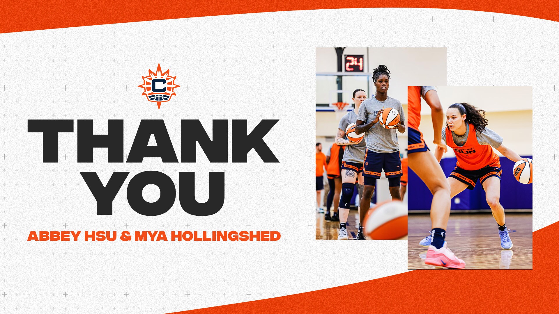 Connecticut Sun Waives Mya Hollingshed and Abbey Hsu