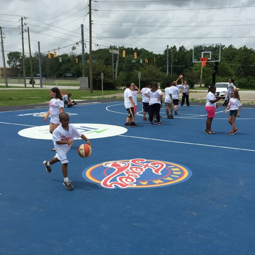 The Fever Help Open Indy's Newest Outdoor Basketball Court