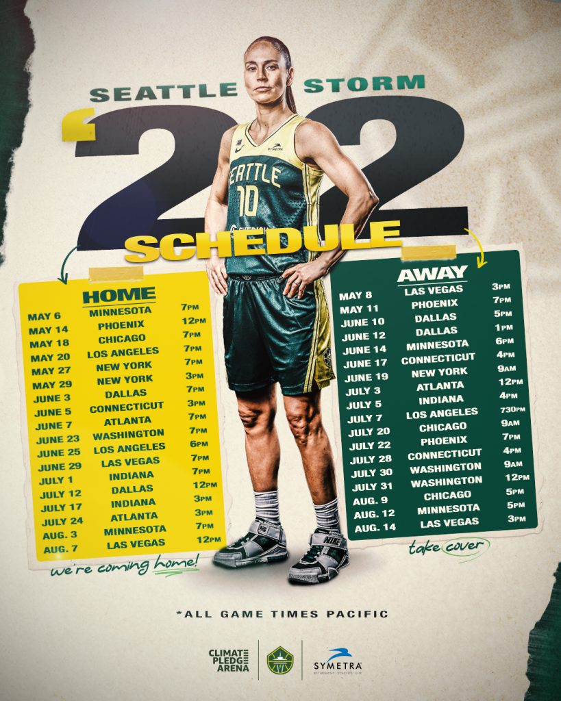 Seattle Storm announces 2022 regular season schedule