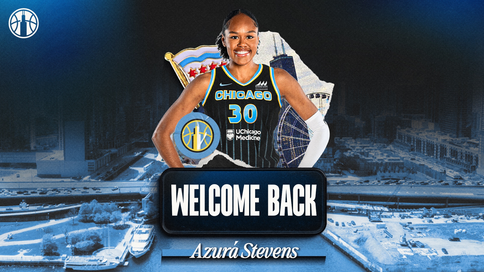 Chicago Sky Sign 2021 WNBA Champion Azurá Stevens
