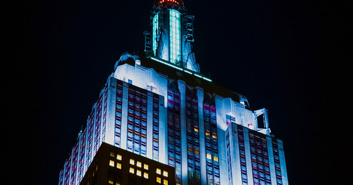 Empire State Building Colors