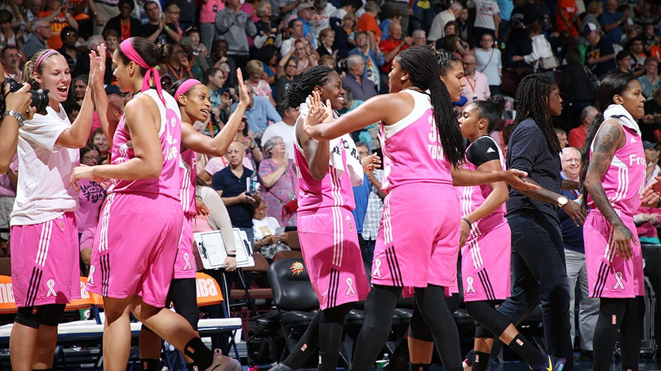 Teams Wear Pink To Promote Breast Health Awareness - WNBA