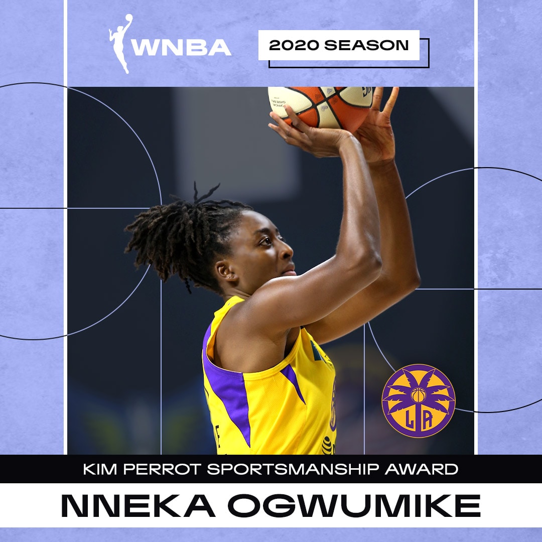 Los Angeles’ Nneka Ogwumike Wins 2020 Kim Perrot Sportsmanship Award - WNBA