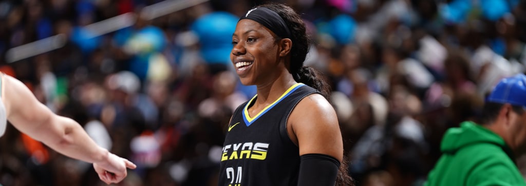 Arike Ogunbowale of the Dallas Wings Receives WNBA Cares Community ...